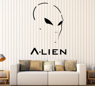 Vinyl Wall Decal Alien Head UFO Space Children's Room Decor Stickers U ...