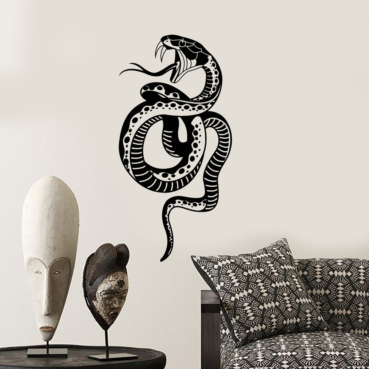 Vinyl Wall Decal Snake Animal Reptile Fangs Stickers (3443ig ...