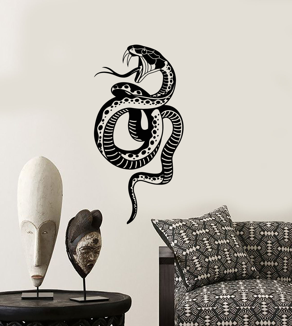 Vinyl Wall Decal Snake Animal Reptile Fangs Stickers (3443ig ...