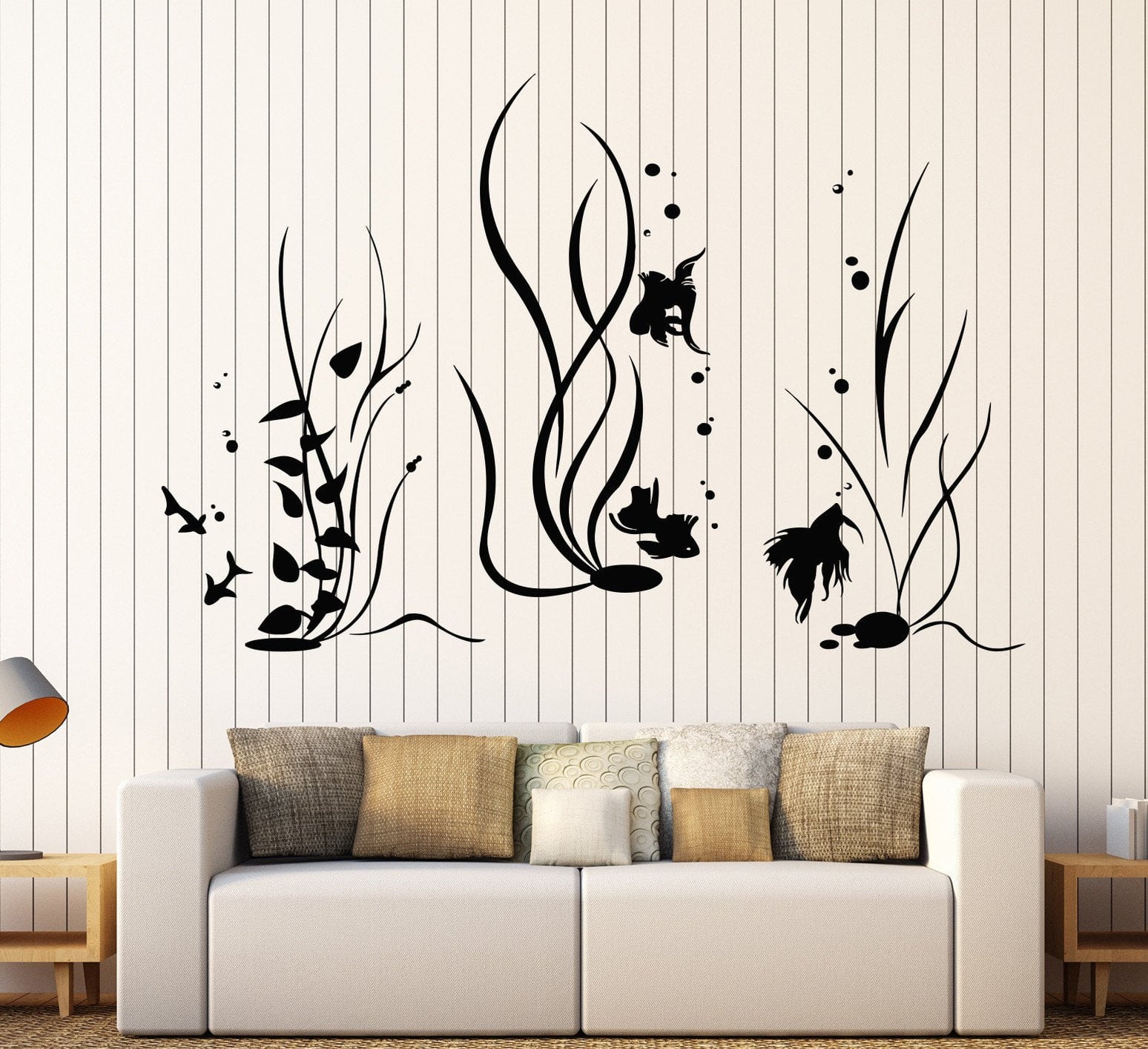 Vinyl Wall Decal Aquarium Fish Sea Ocean Marine Style Stickers Unique ...