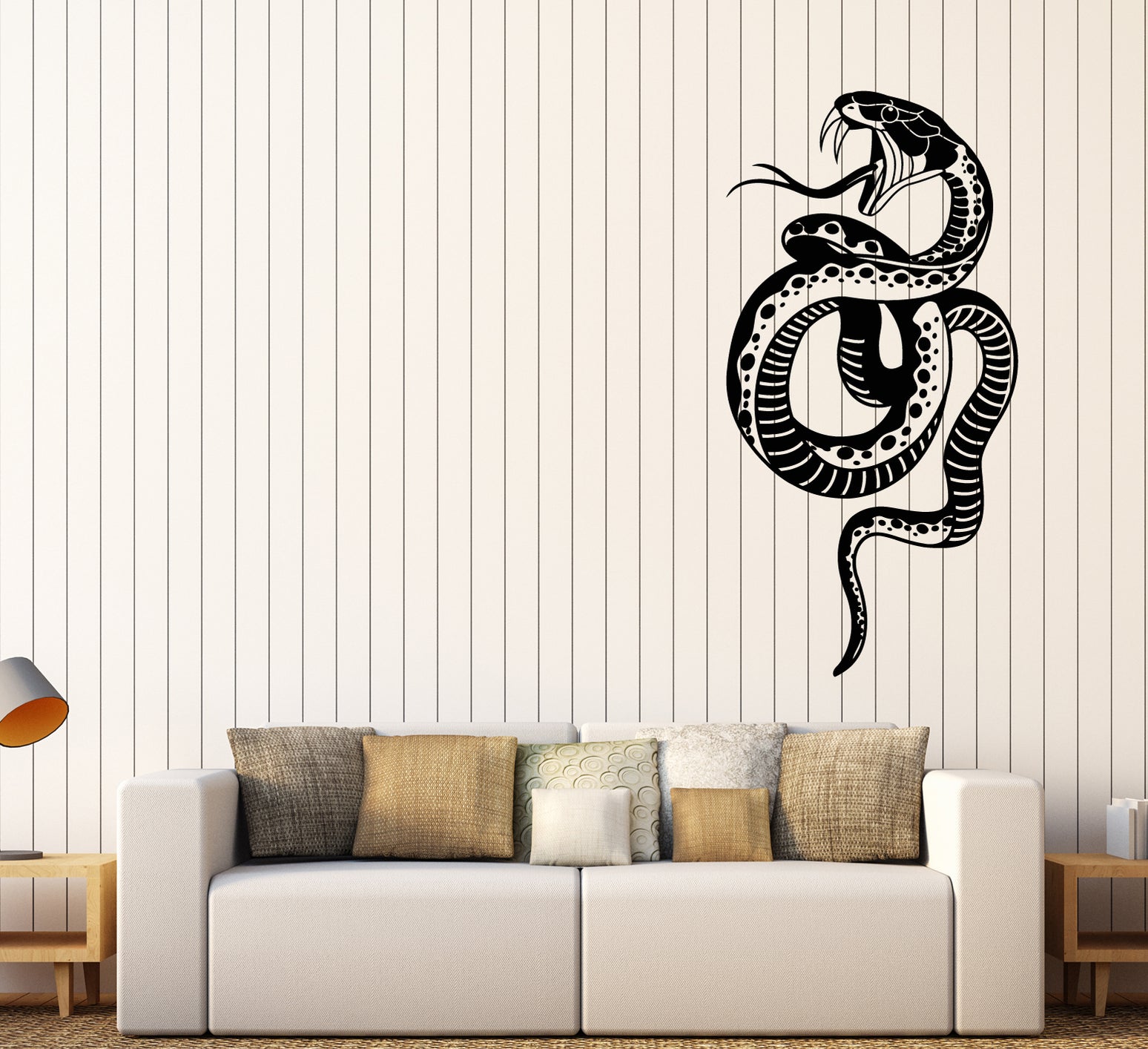 Vinyl Wall Decal Snake Animal Reptile Fangs Stickers (3443ig ...
