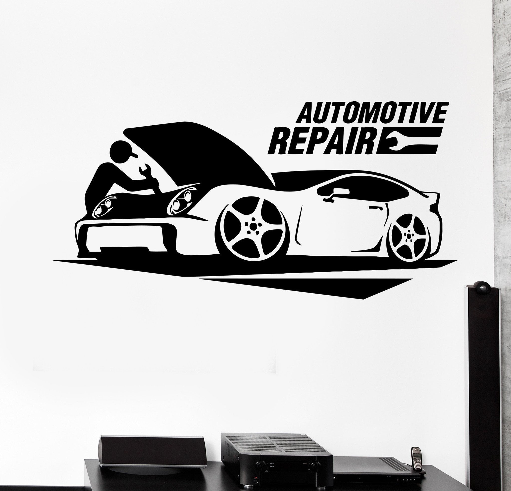 Vinyl Wall Stickers Automotive Repair Car Service Garage Decal Unique ...