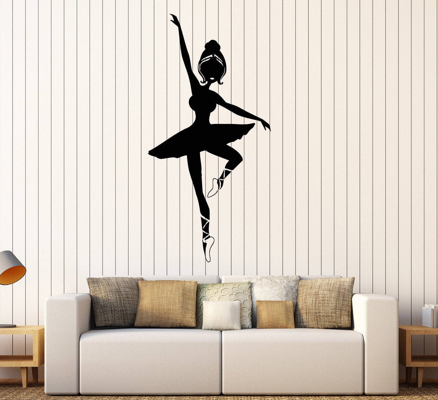 Vinyl Wall Decal Ballet Dancer Dancing School Pointe Shoes Stickers Un ...