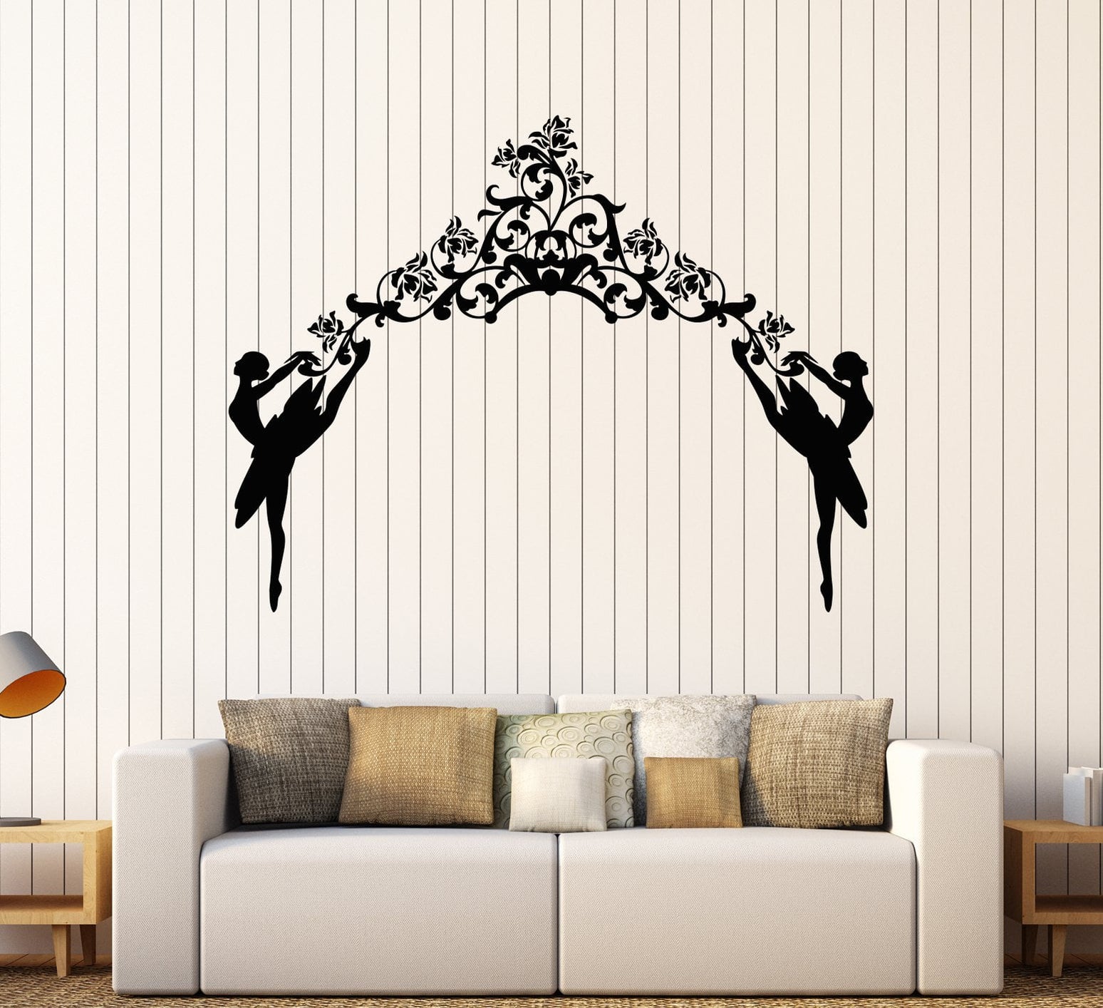 Vinyl Wall Decal Ballerinas Ballet Dance Woman Dancer Arch Stickers Un ...