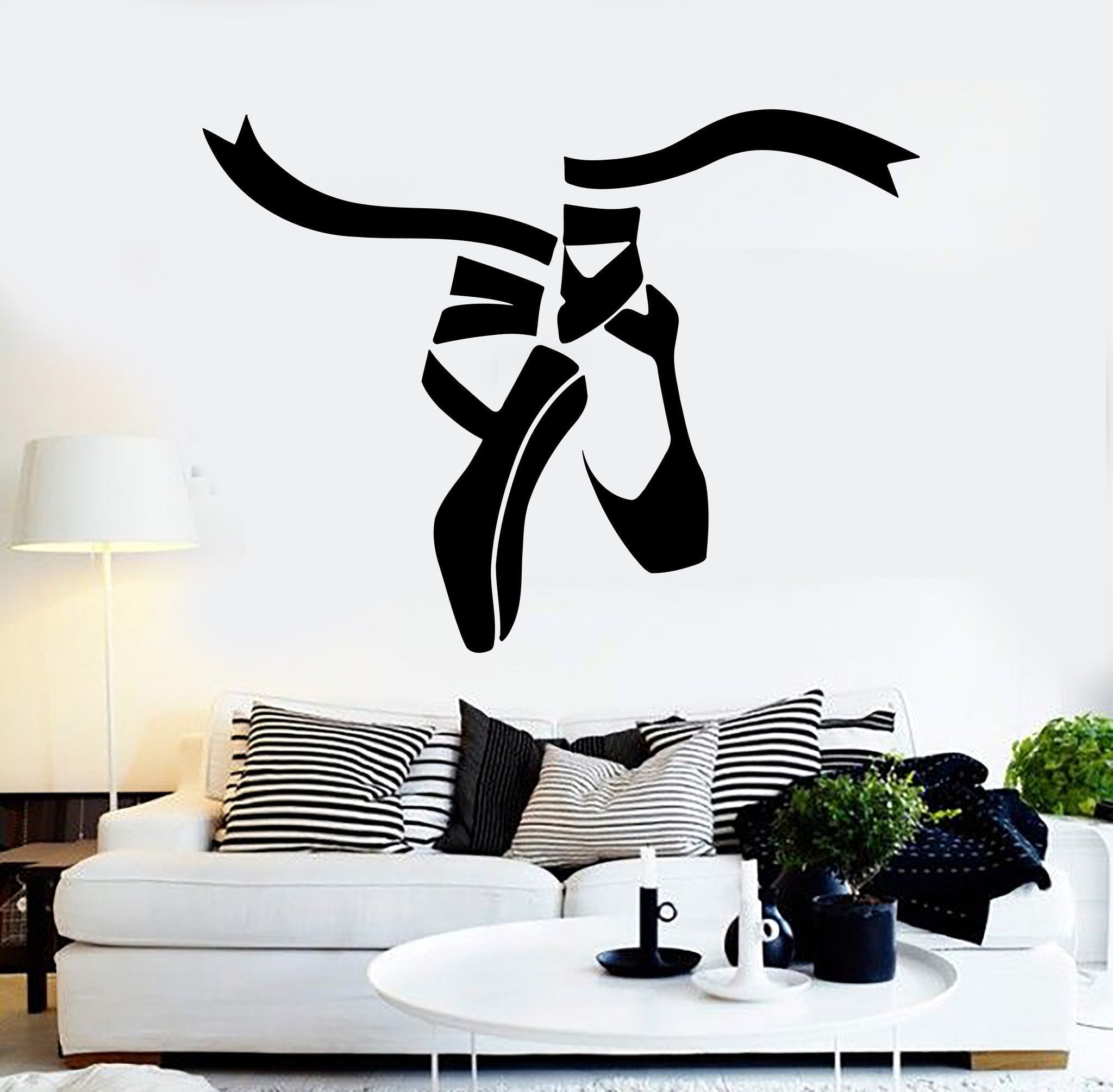 Vinyl Wall Decal Ballet Dance Studio Shoes Stickers Mural Unique Gift ...