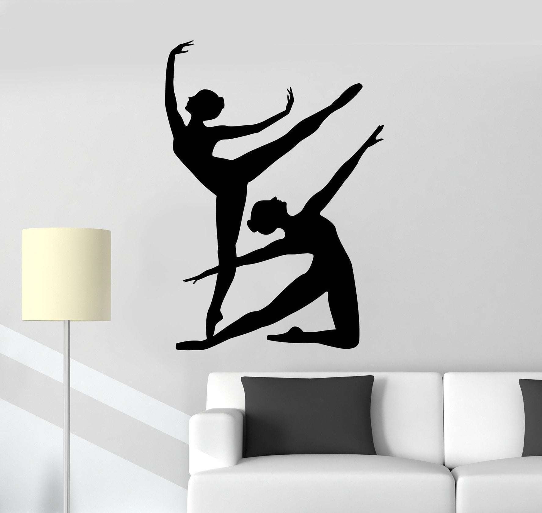 Vinyl Wall Decal Ballet Dancers Girls Silhouette Stickers Mural Unique ...