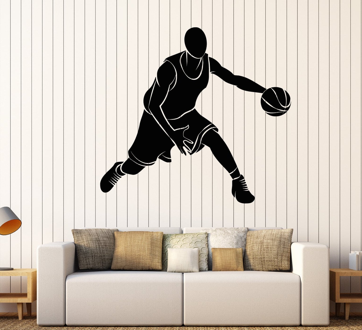Vinyl Wall Decal Basketball Player Man Ball Team Sports Stickers Uniqu ...