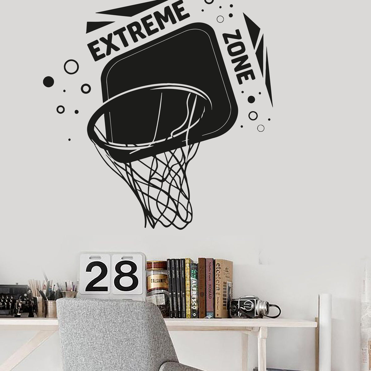 Vinyl Wall Decal Basketball Hoop Boys Room Sports Decor Stickers Uniqu ...