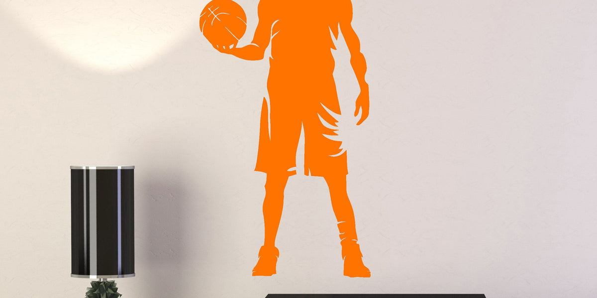 Vinyl Wall Decal Basketball Player Silhouette Sports Art Boy Room Stic ...