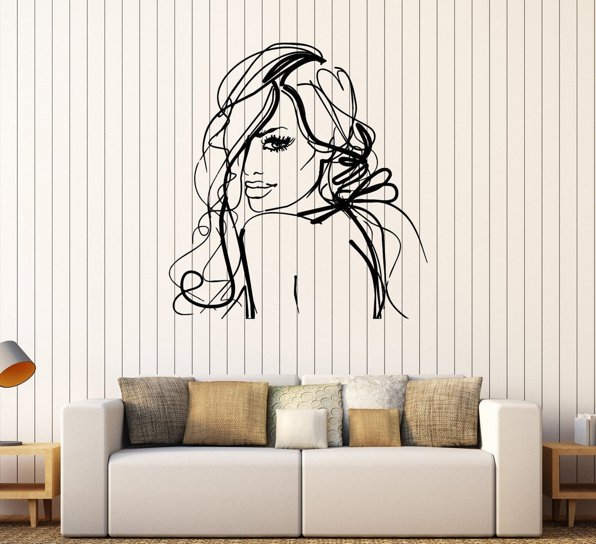 Vinyl Wall Decal Pretty Woman Beauty Salon Girl Room Stickers Unique G ...