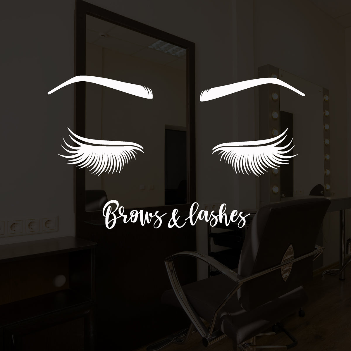 Vinyl Wall Decal Brows And Lashes Eyelashes Beauty Salon Stickers (318 ...