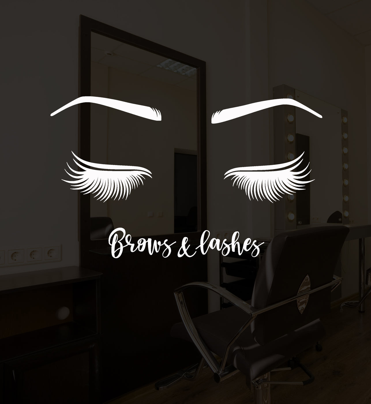 Vinyl Wall Decal Brows And Lashes Eyelashes Beauty Salon Stickers (318 ...