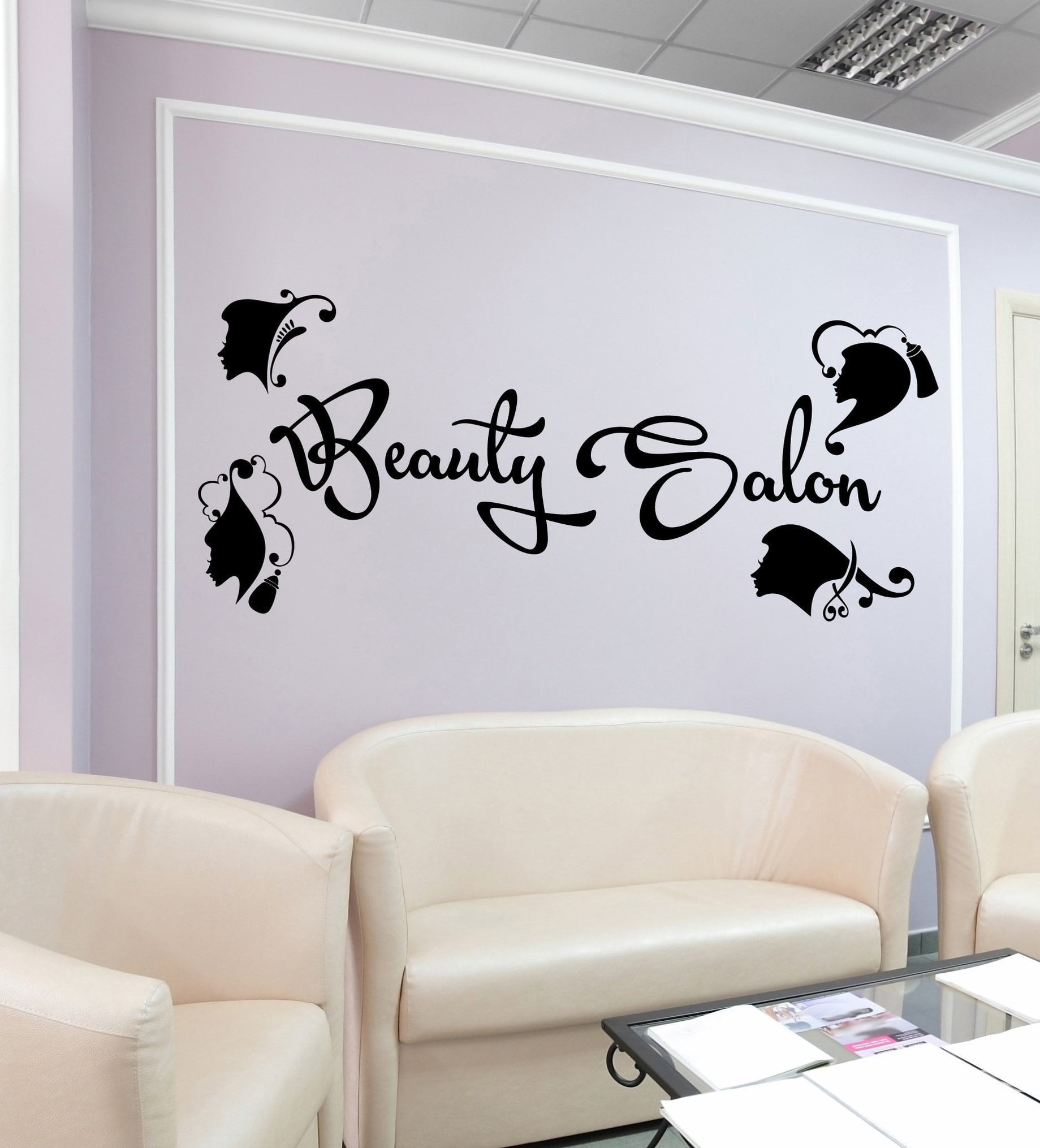 Vinyl Wall Decal Hairdressing Beauty Salon Logo Signboard Barbershop S ...