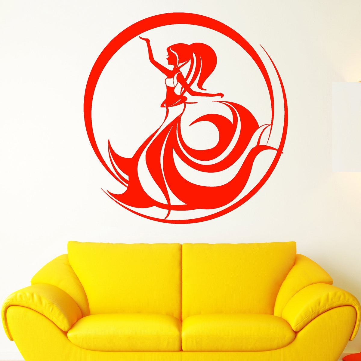 Vinyl Wall Decal East Arabic Belly Dance Dancer Girl Abstract Woman St ...