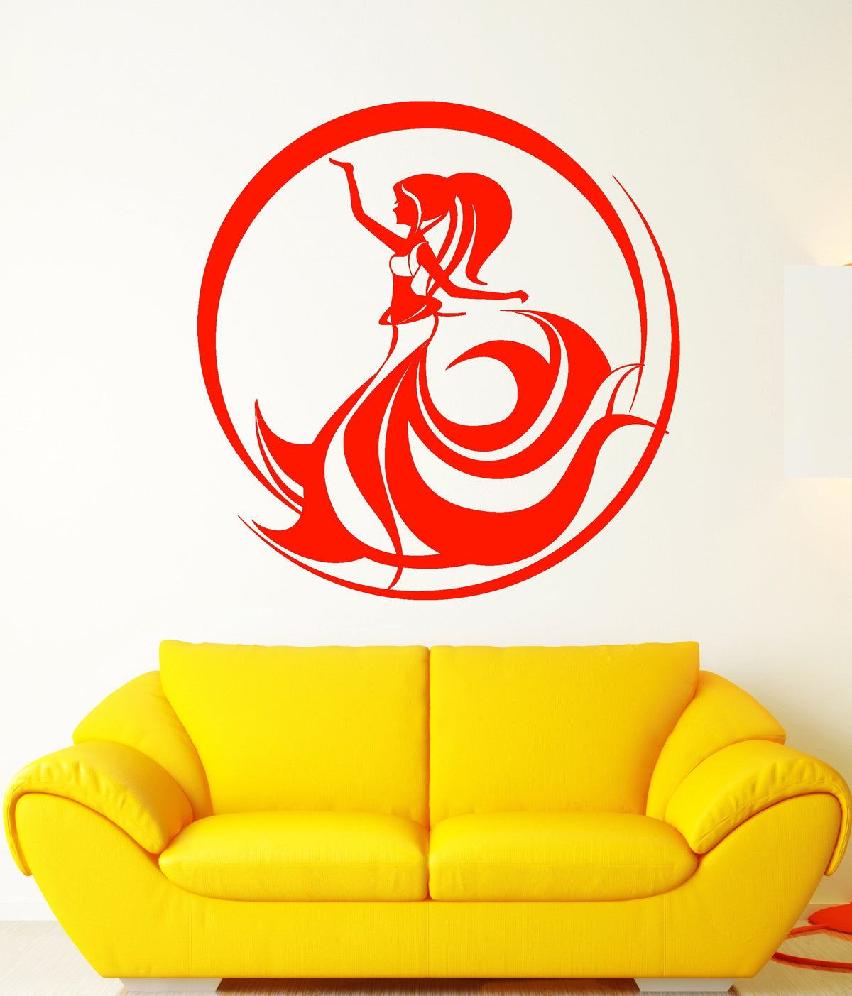 Vinyl Wall Decal East Arabic Belly Dance Dancer Girl Abstract Woman St ...