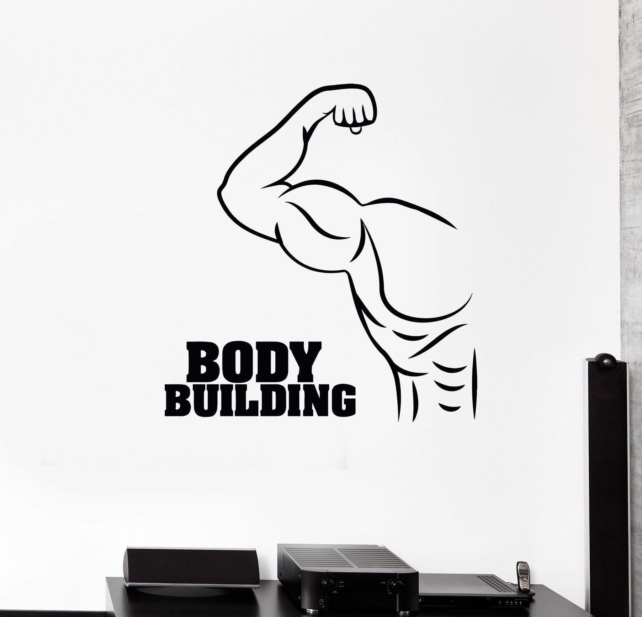Vinyl Wall Decal Bodybuilding Gym Fitness Club Stickers Unique Gift (5 ...