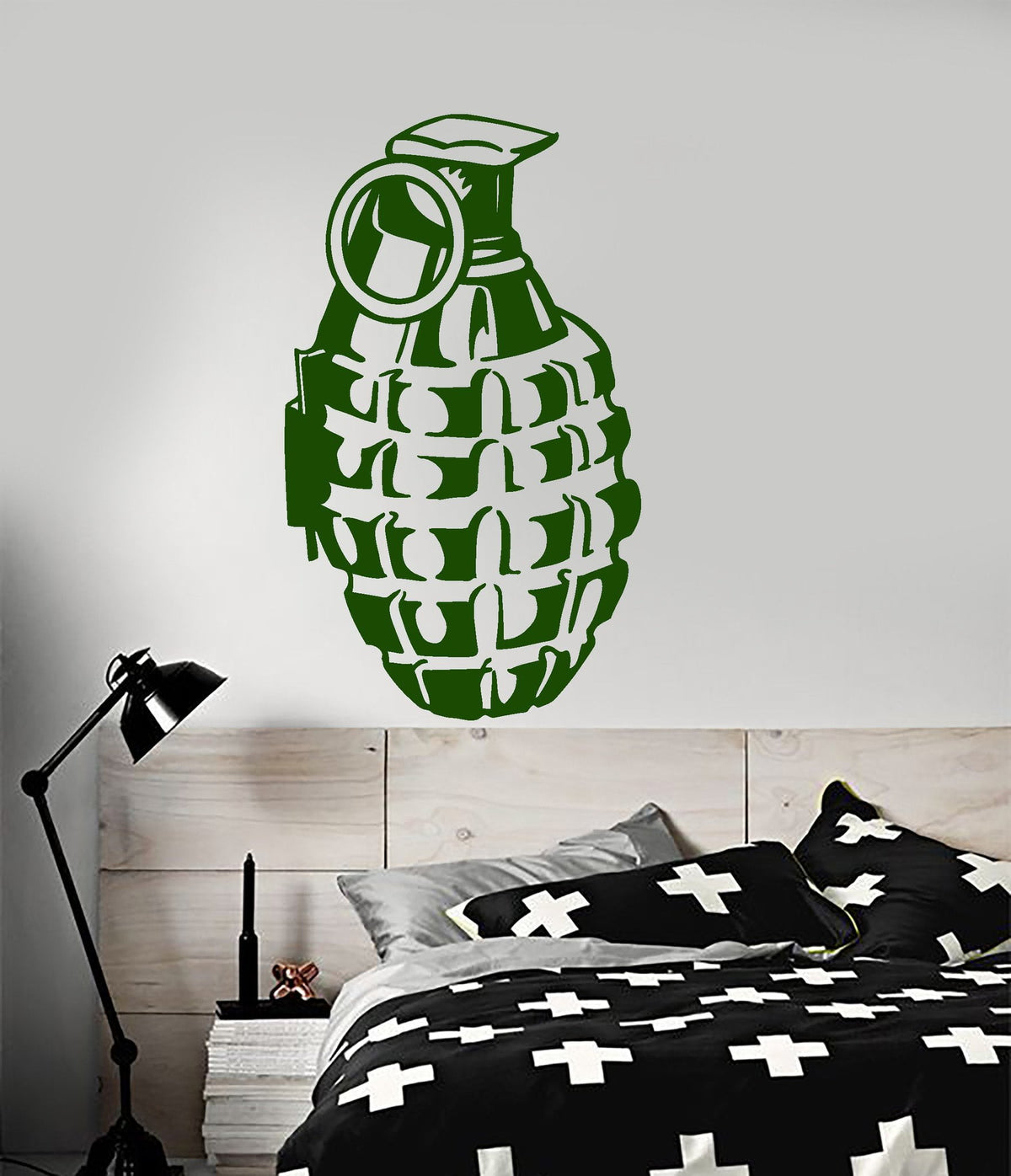 Vinyl Wall Decal Grenade Blast War Soldier Bang Stickers Unique Gift ...