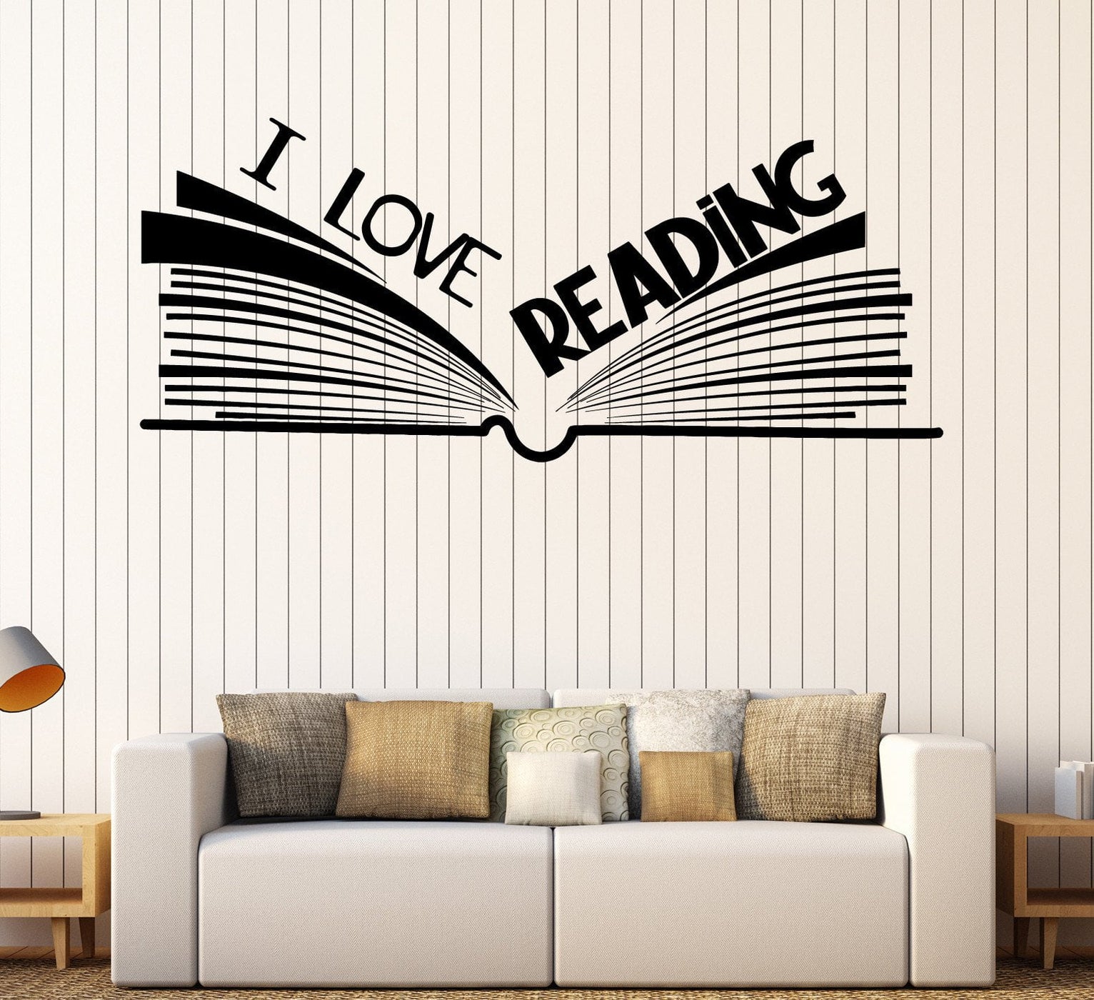 Vinyl Wall Decal Book Bookshop Library Reading Room Stickers Unique Gi ...