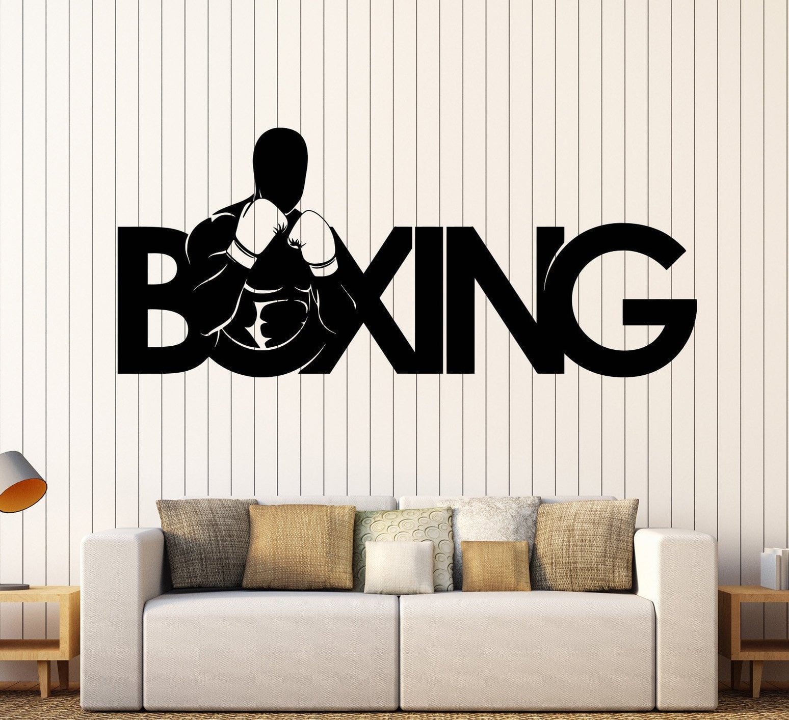 Vinyl Wall Decal Sport Boxer Boxing Gym Fighter Fight Stickers Unique ...