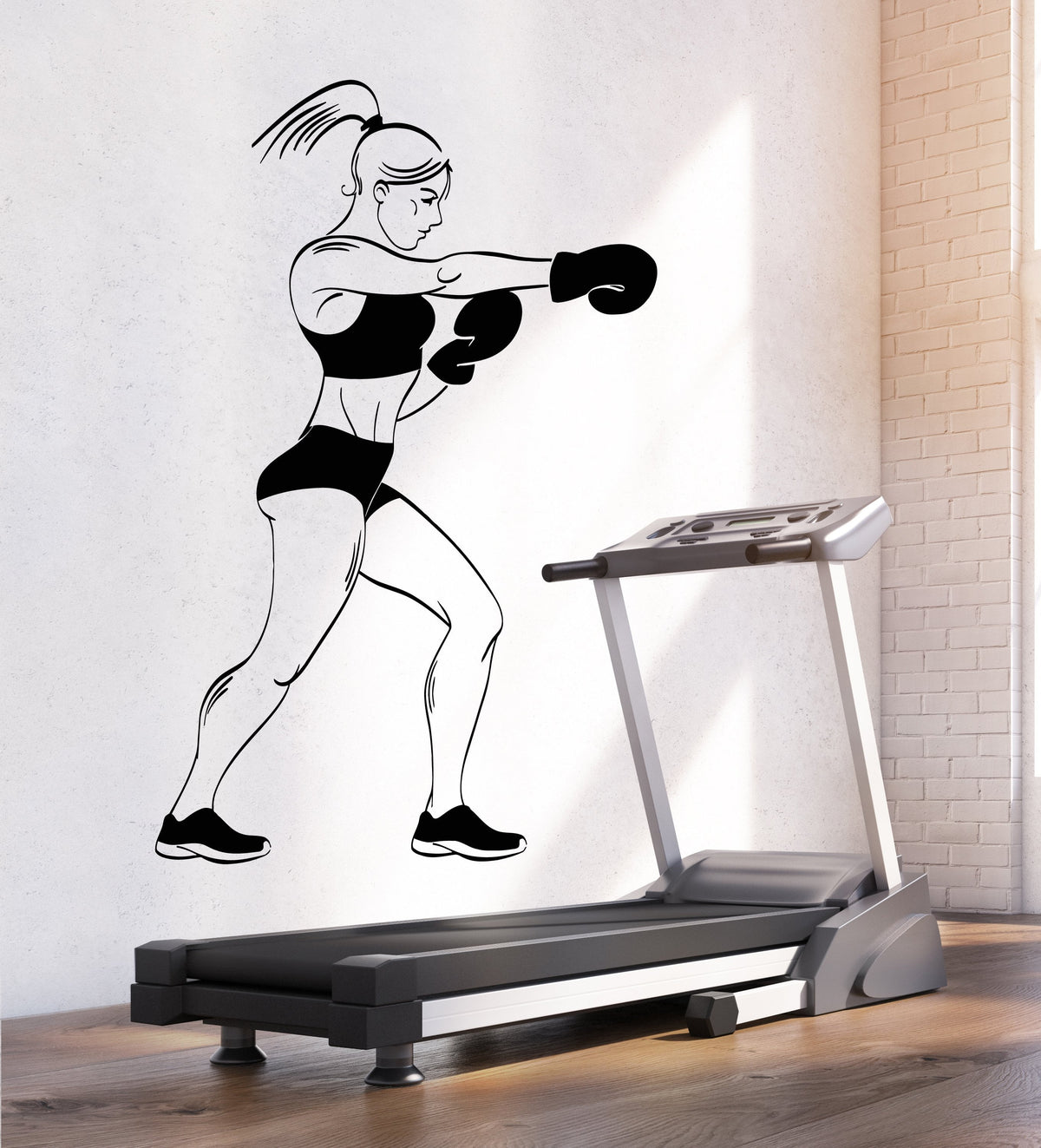 Vinyl Wall Decal Sports Girl Boxer Boxing Gloves Beautiful Body Sticke ...