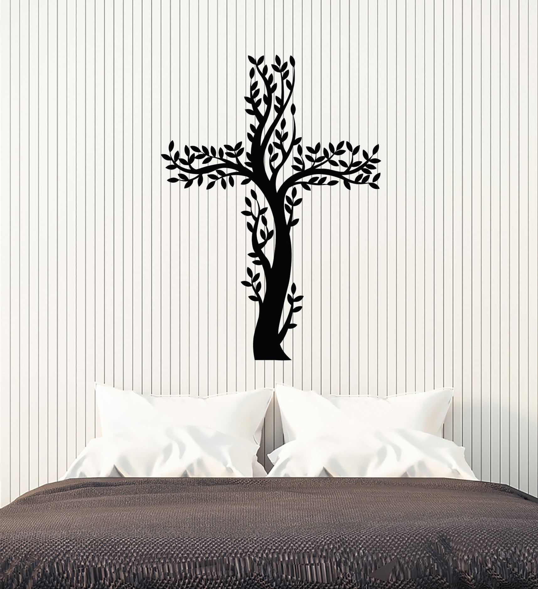 Vinyl Wall Decal Catholicism Cross Prayer Room Tree Branch Stickers (3 ...