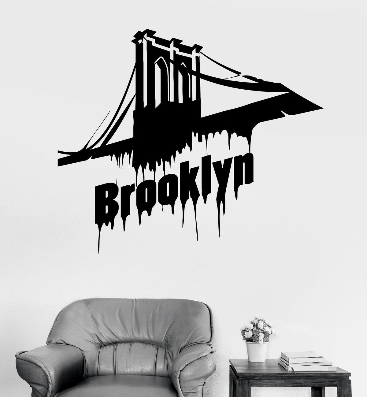 Vinyl Wall Decal Brooklyn Bridge New York Stickers Mural Unique Gift ...