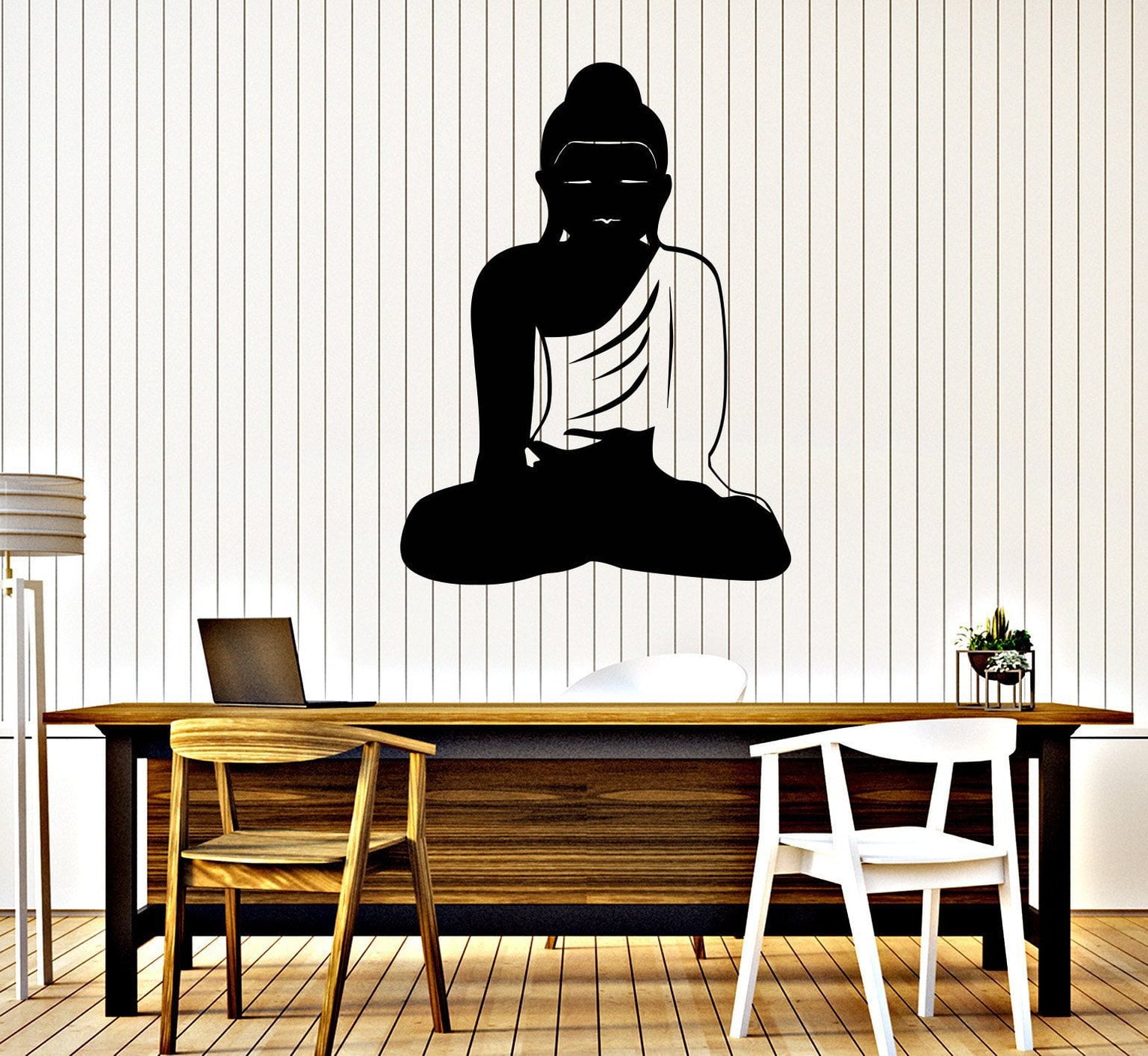 Vinyl Wall Decal Buddha Buddhist Meditation Room Decor Stickers Unique ...