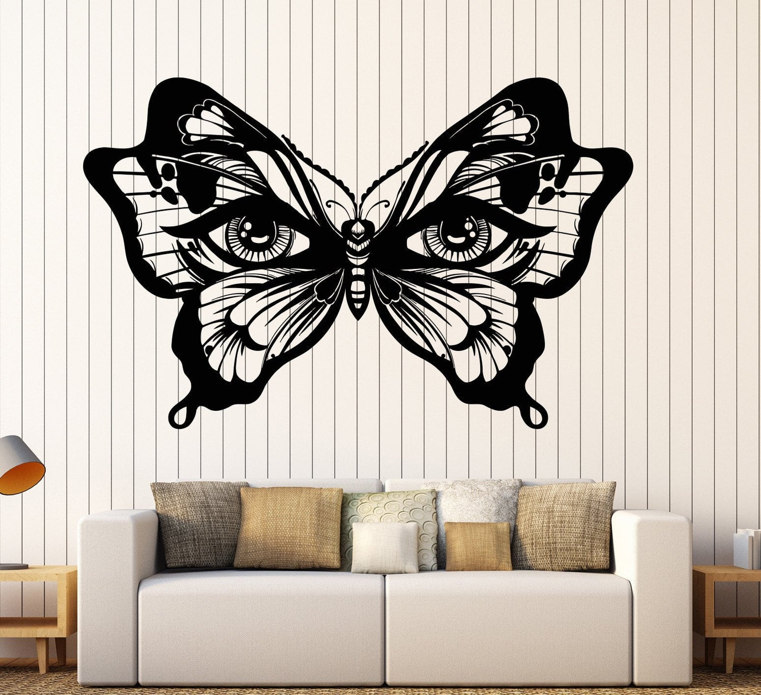 Vinyl Wall Decal Butterfly Insect Women's Eyes Art Decor Stickers Uniq ...