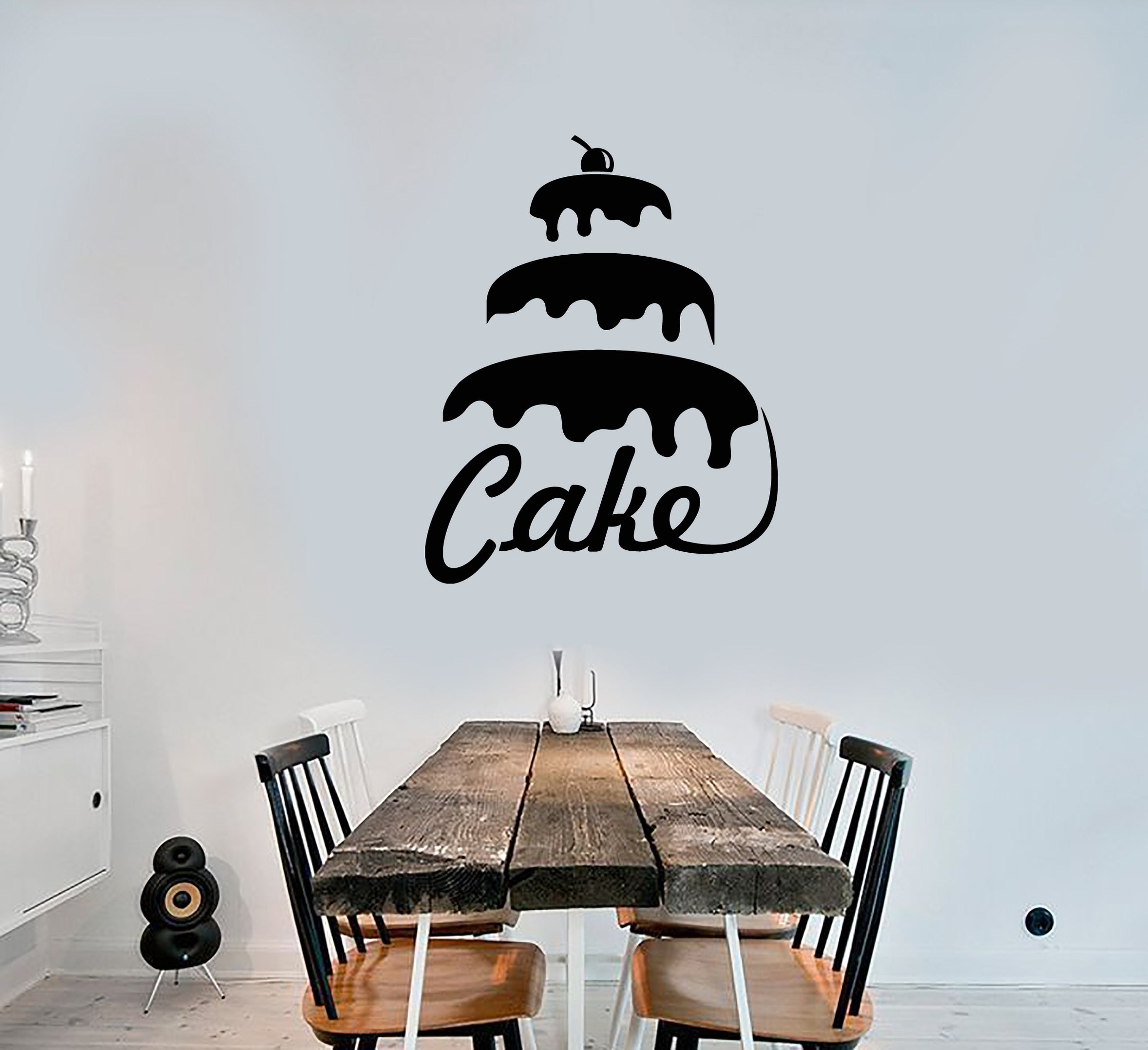 Vinyl Wall Decal Cake Word Logo Bakery Confectionary Sweets Stickers ...