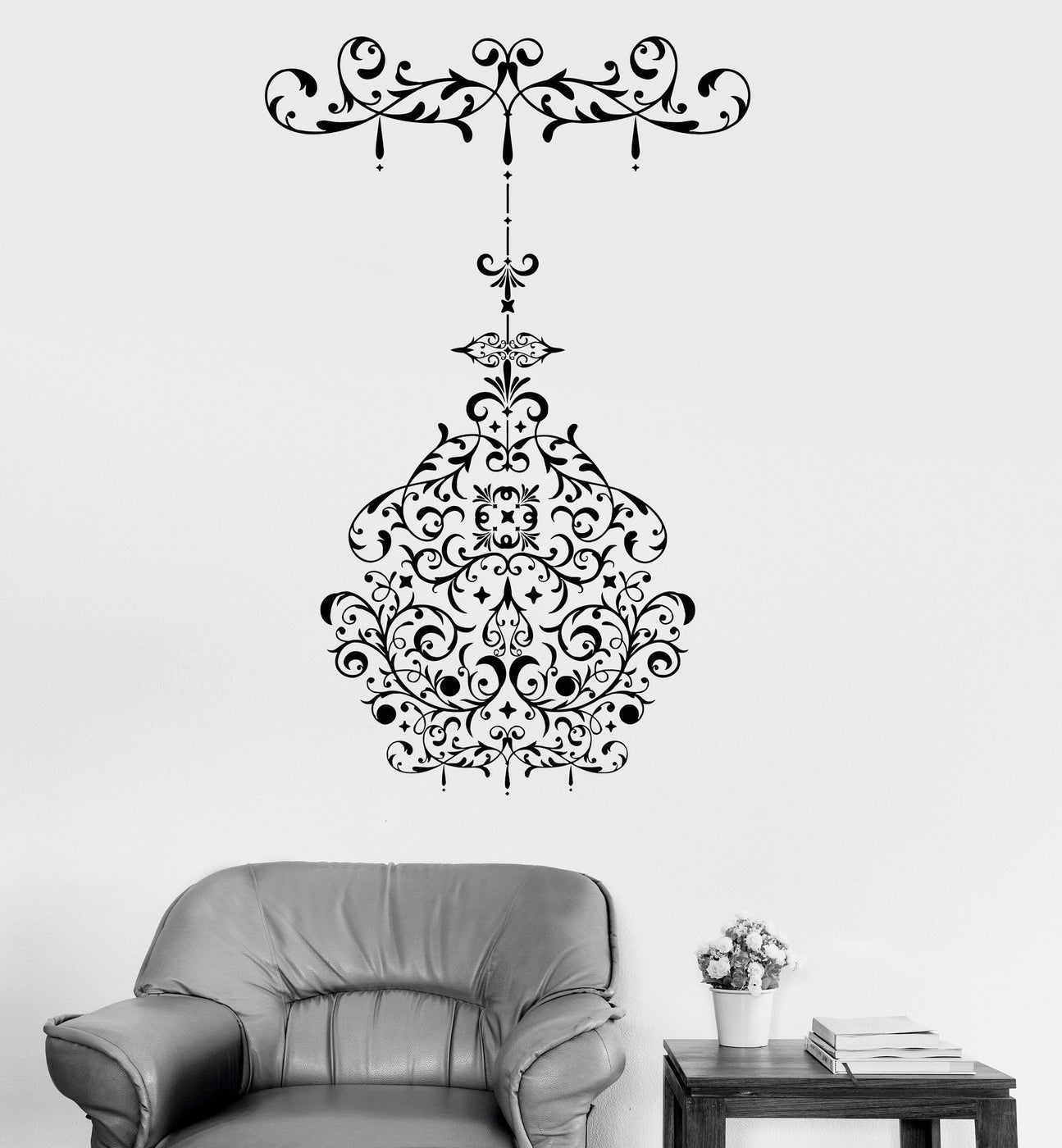 Vinyl Wall Decal Chandelier Lighting Home Interior Room Stickers Uniqu ...