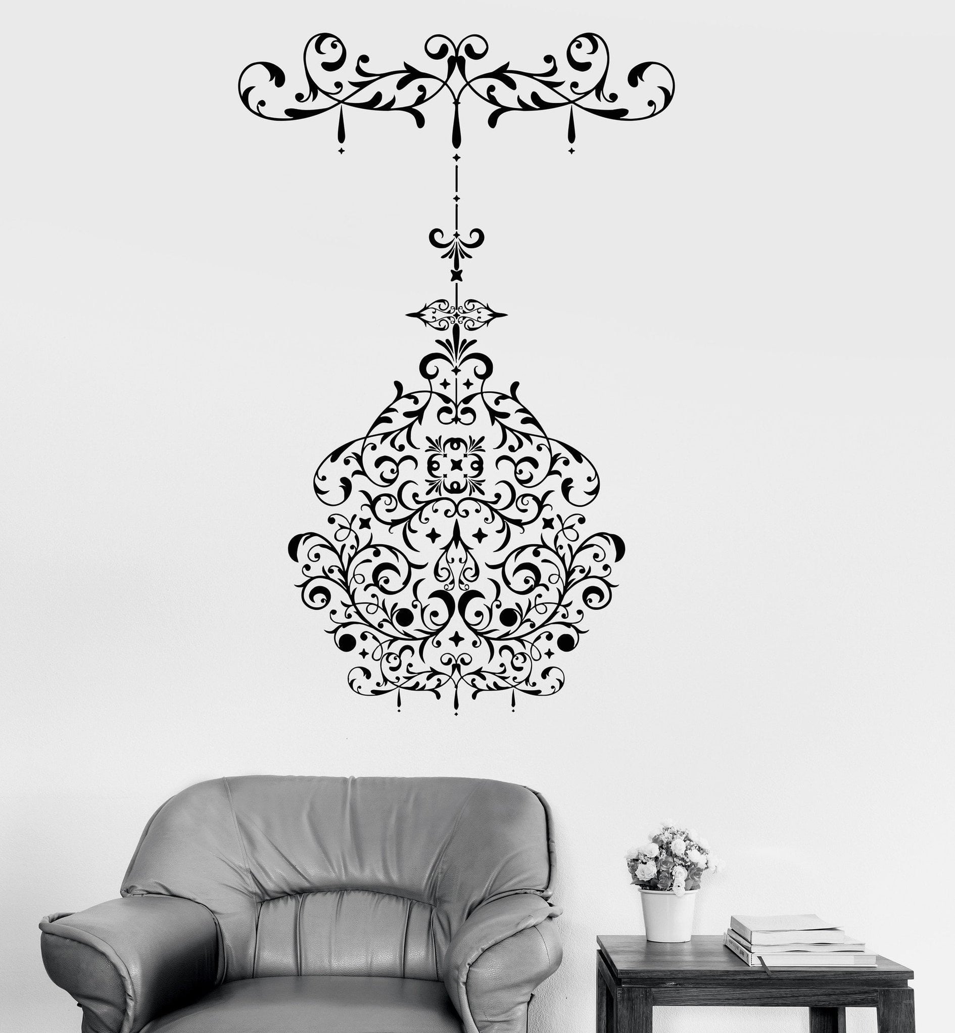 Vinyl Wall Decal Chandelier Lighting Home Interior Room Stickers Uniqu ...