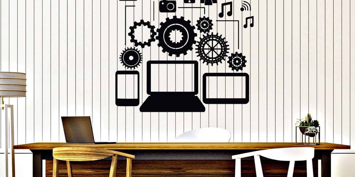 Vinyl Wall Decal Social Network Communication Gadgets Stickers Unique ...