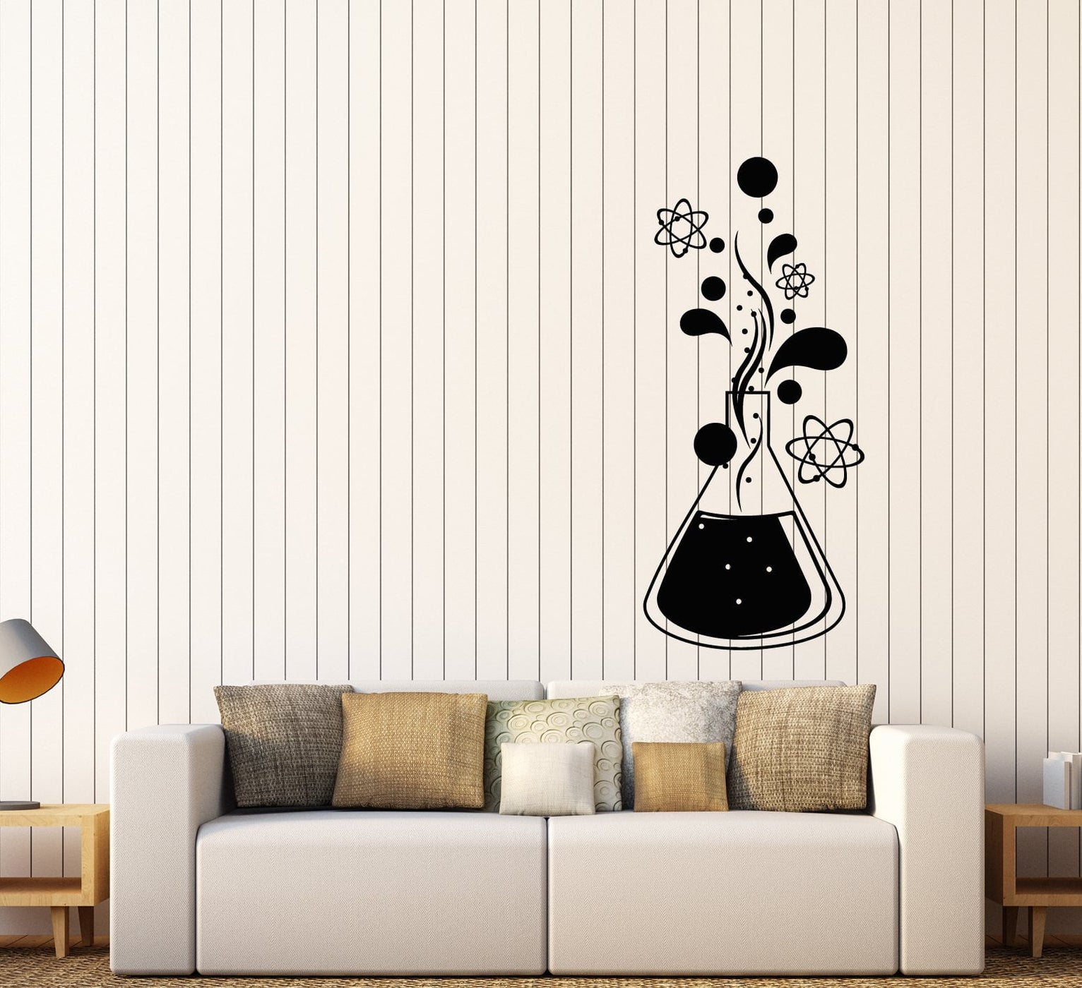Vinyl Wall Decal Chemistry Science Atom Molecules For School Stickers ...
