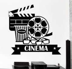 Vinyl Wall Decal Cinema Movie House Popcorn Cinematography Stickers Un ...