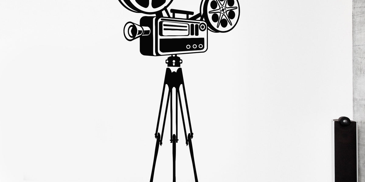Vinyl Wall Decal Camera Filming Cinema Movie Art Stickers Mural Unique ...
