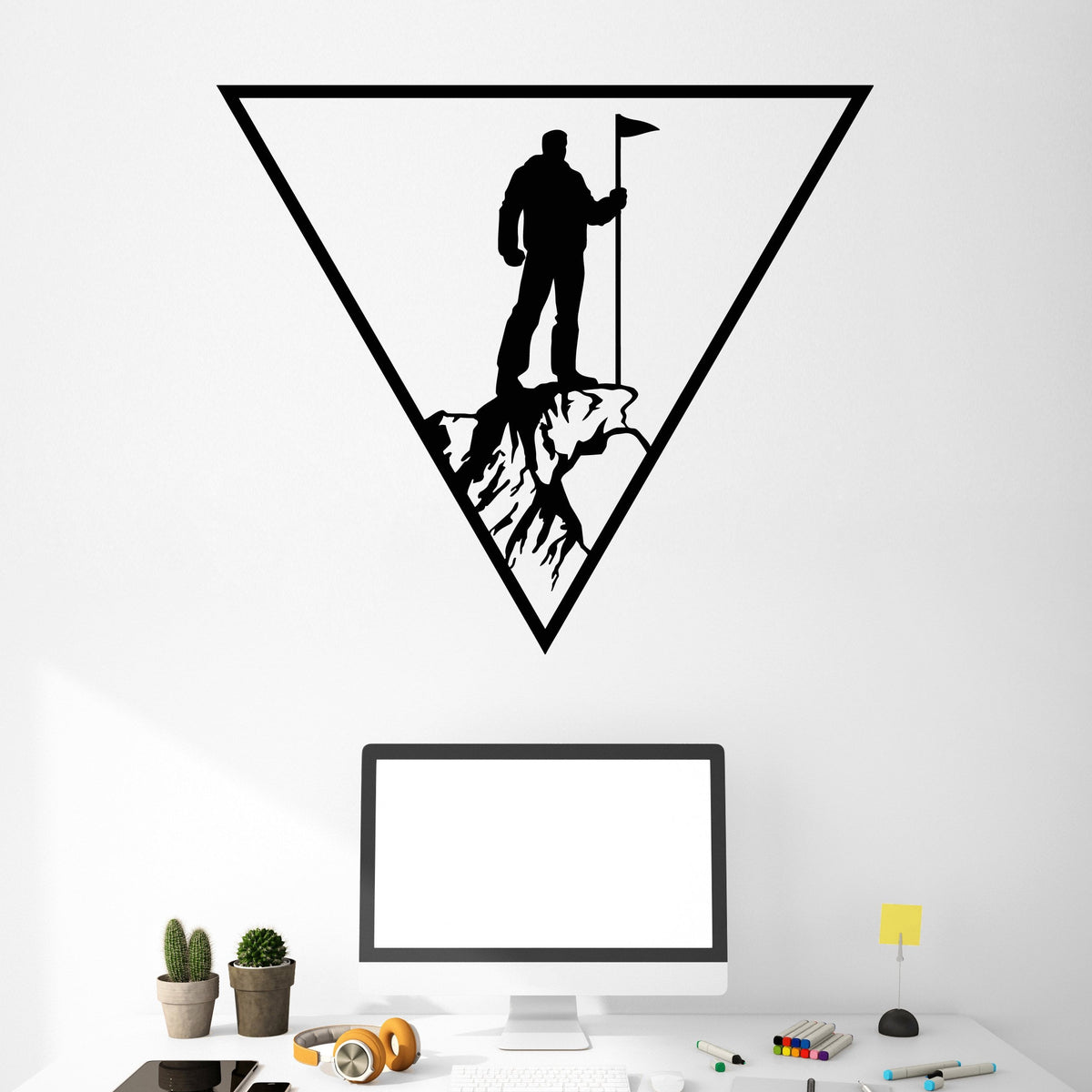 Vinyl Wall Decal Rock Climber Alpinism Climber Mountain Extreme Sticke ...