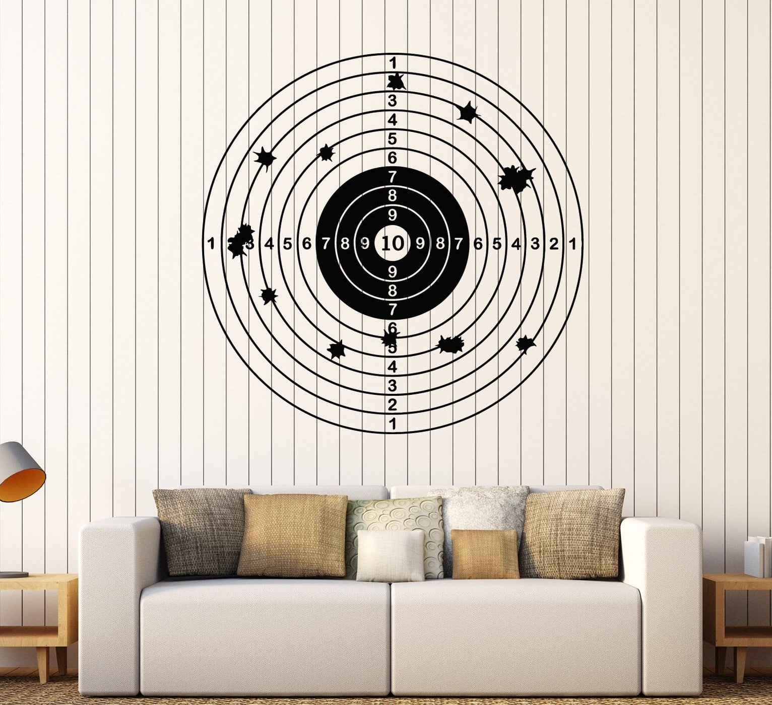 Vinyl Wall Decal Target For Shooting Gallery Shooter Darts Game Sticke ...