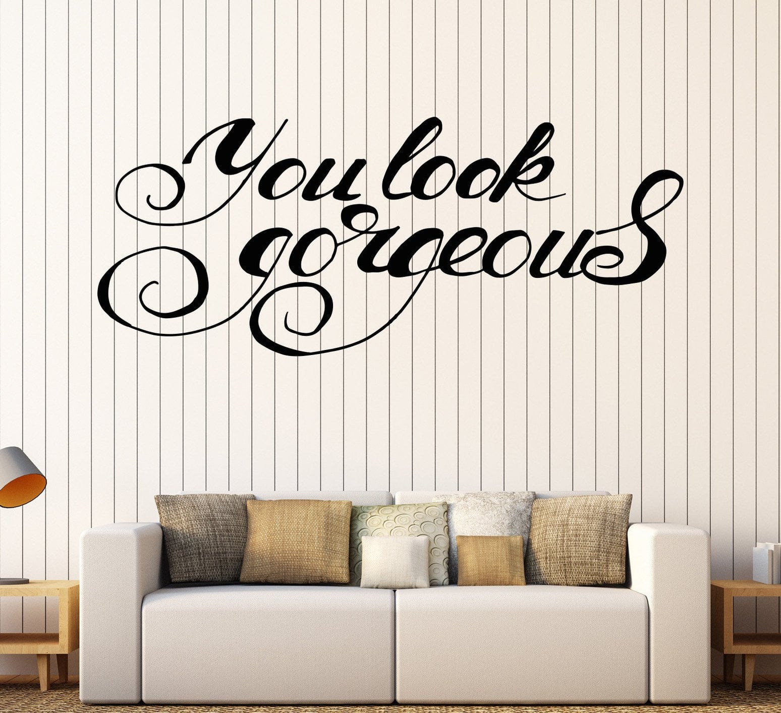 Vinyl Wall Decal You Look Gorgeus Compliment Motivation Beauty Salon S ...