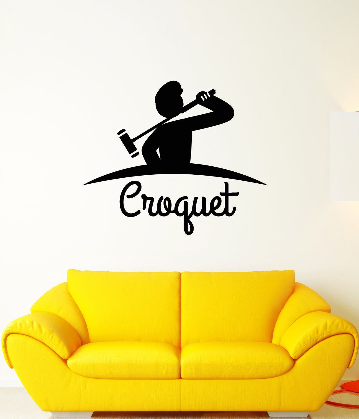 Vinyl Wall Decal Croquet Player Game Sport Logo Stickers (3558ig ...