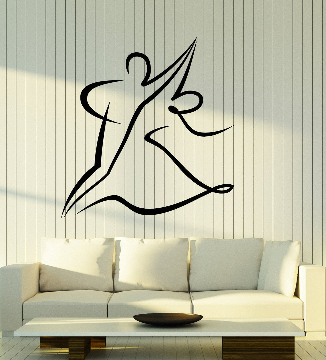 Vinyl Wall Decal Abstract Waltz Dance Dancing Couple Stickers (2715ig ...