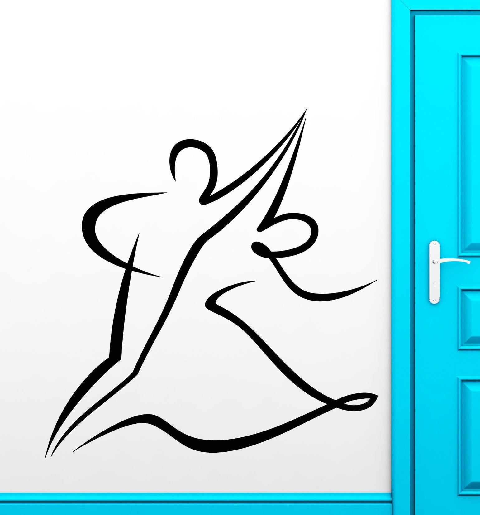 Vinyl Wall Decal Abstract Waltz Dance Dancing Couple Stickers (2715ig ...
