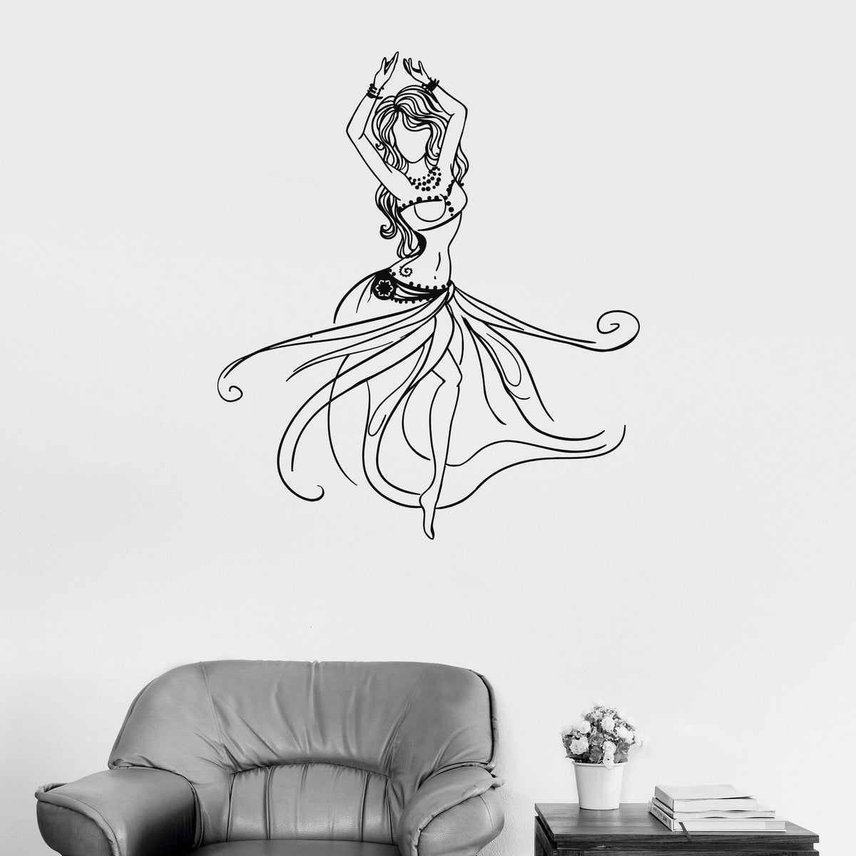 Vinyl Wall Decal Belly Dance Sexy Dancer Girl Beautiful Woman Stickers ...