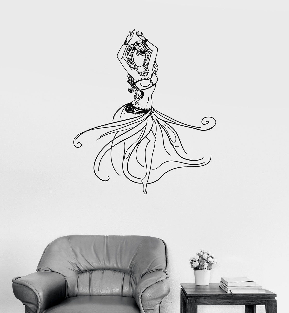 Vinyl Wall Decal Belly Dance Sexy Dancer Girl Beautiful Woman Stickers ...