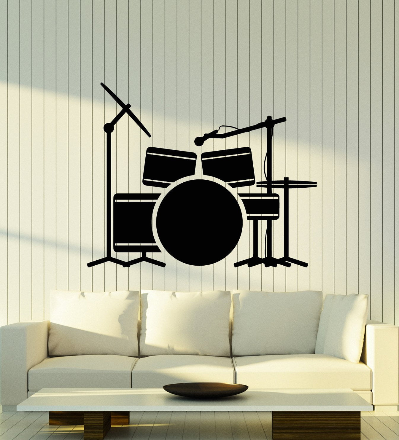 Vinyl Wall Decal Drum Installation Drummer Musician Music Band Sticker ...