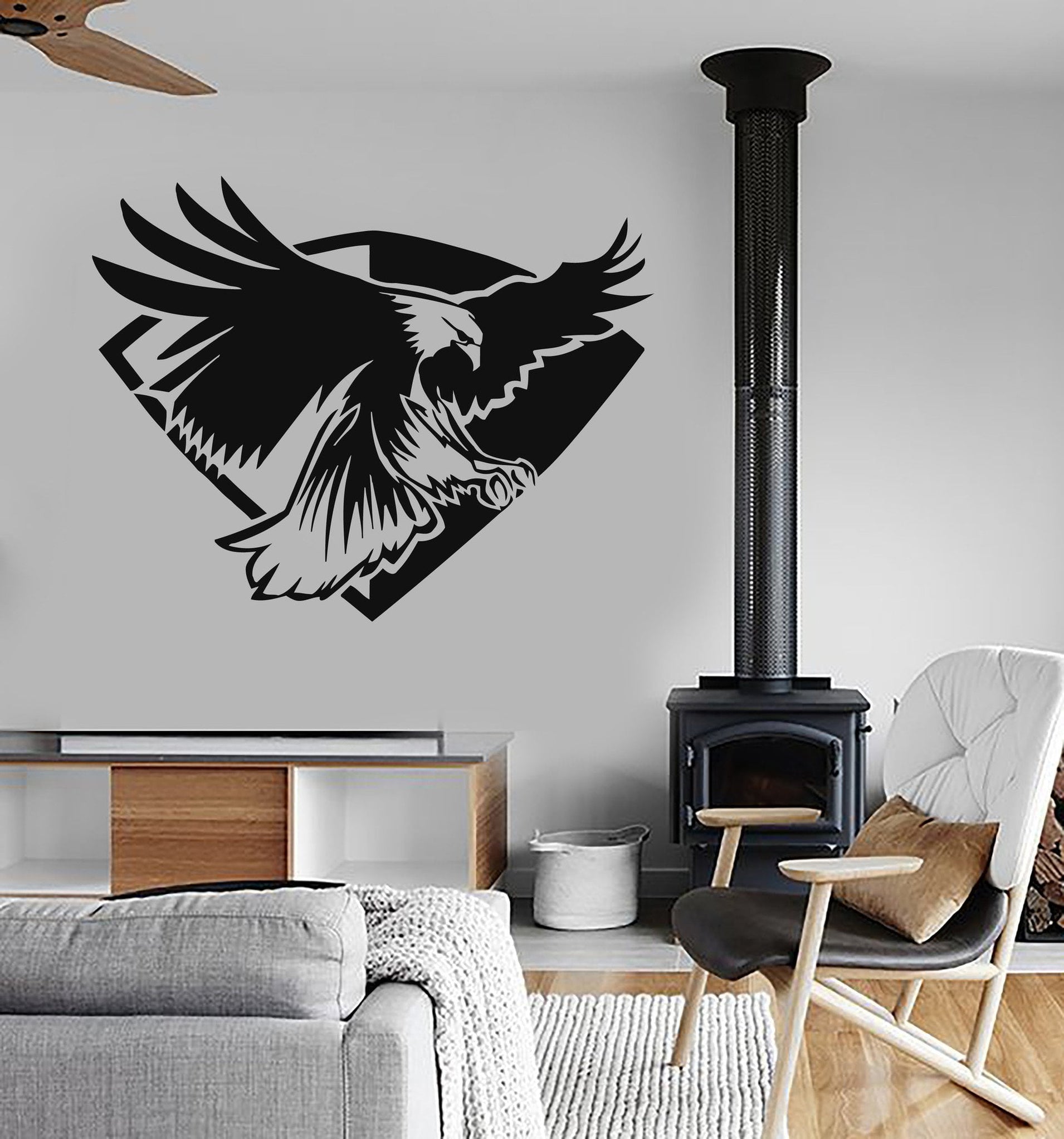 Wall Stickers Vinyl Decal Eagle Bird Predator Tribal Symbols Unique Gi ...