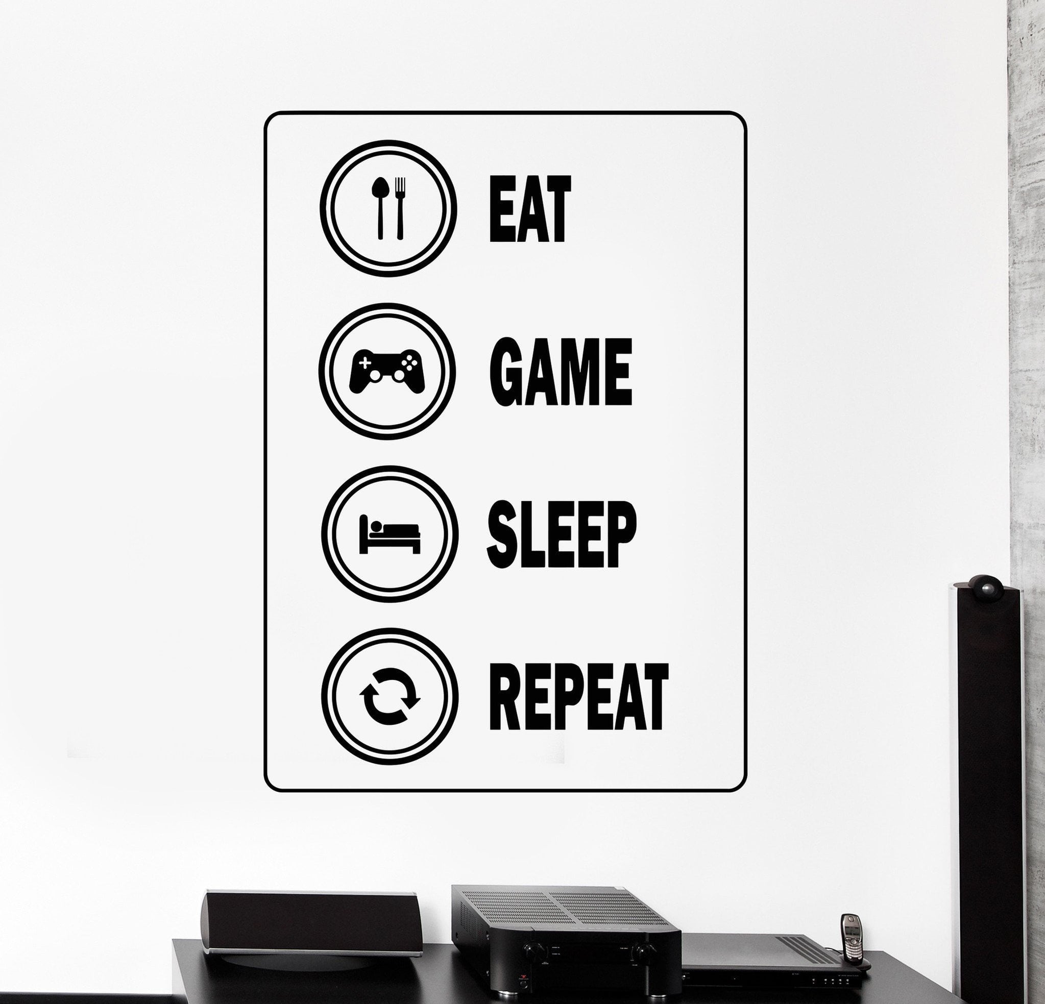 Vinyl Wall Decal Gamer Video Game Player Rules Stickers Unique Gift (8 ...