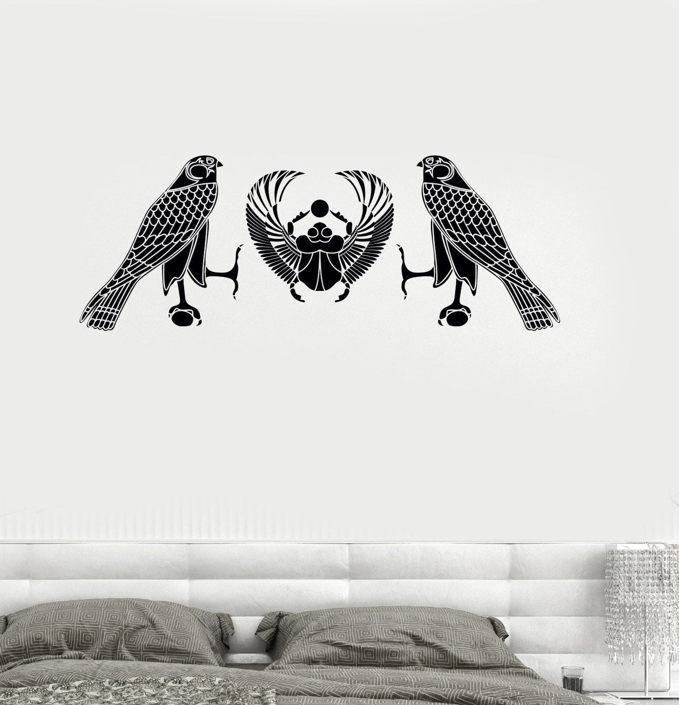 Vinyl Wall Decal Ancient Egypt Scarab Falcon Mascot Talisman Stickers ...