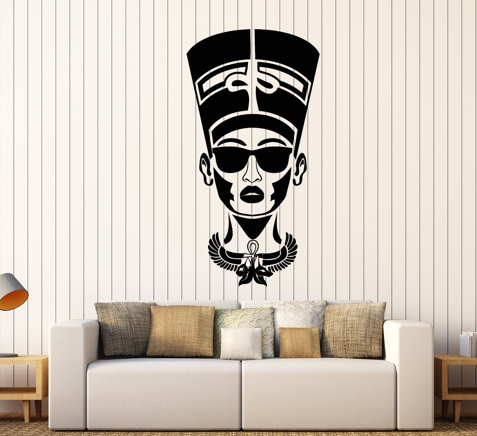 Vinyl Wall Decal Egyptian Nefertiti In Sunglasses Queen Of Egypt Stick ...