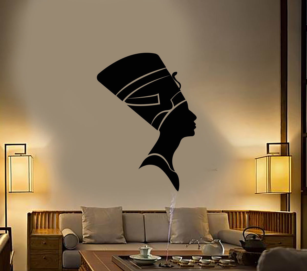 Vinyl Wall Decal Nefertiti Egyptian Queen Woman Style Egypt Stickers ...