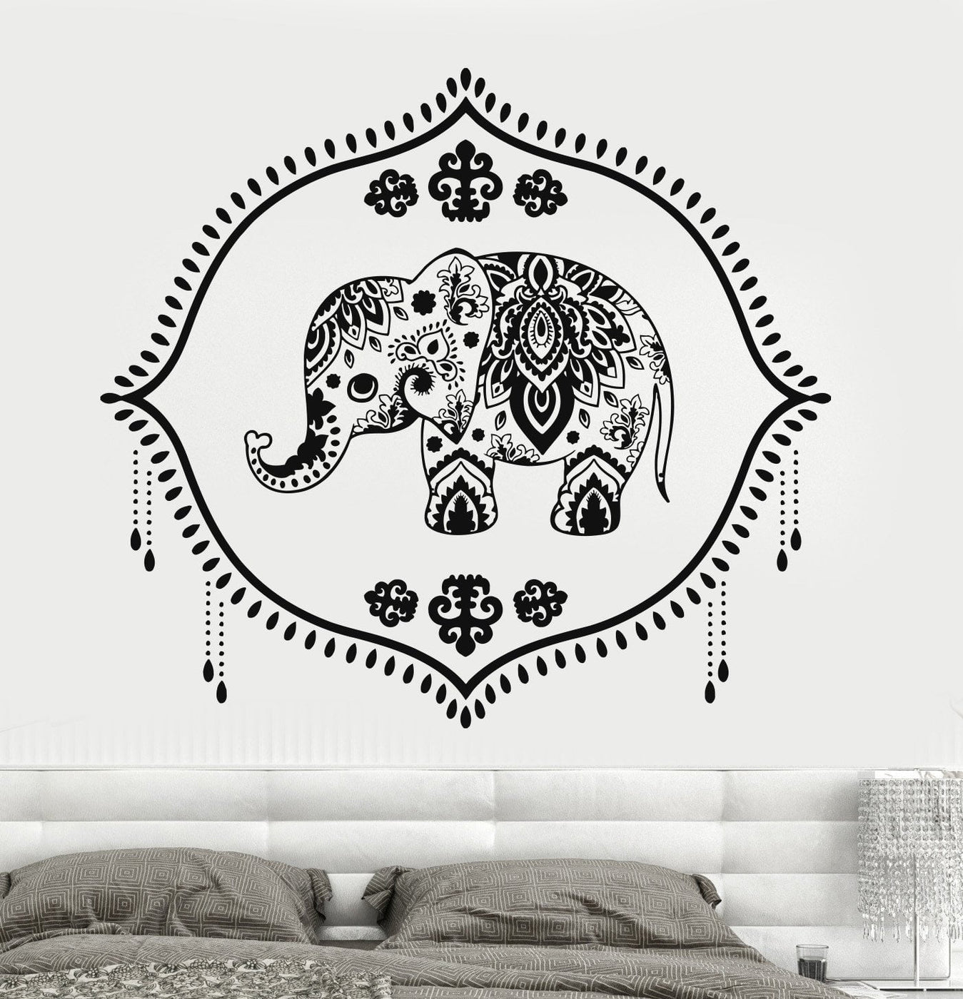Vinyl Wall Decal Indian Baby Elephant Nursery Hinduism Hindu Stickers ...